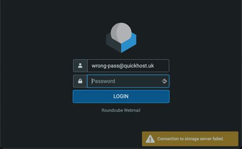 Roundcube Unable To Connect To Storage Server Enhance Hosting