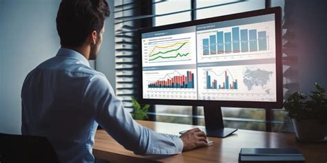 Premium Ai Image A Man Data Analysis Infront Of Computer