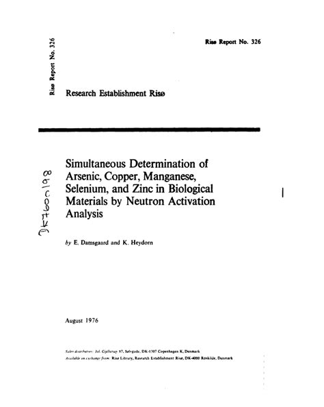 Pdf Simultaneous Determination Of Arsenic Manganese And Selenium In