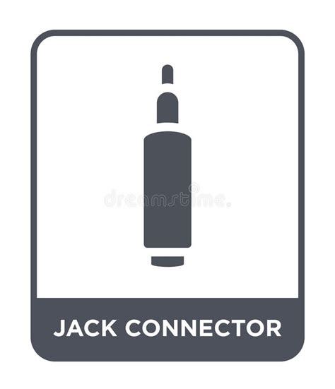 Jack Connector Icon In Trendy Design Style Jack Connector Icon Isolated On White Background