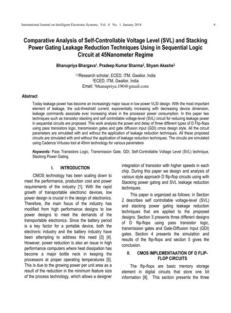 Pdf Comparative Analysis Of Self Controllable Voltage Level Svl And
