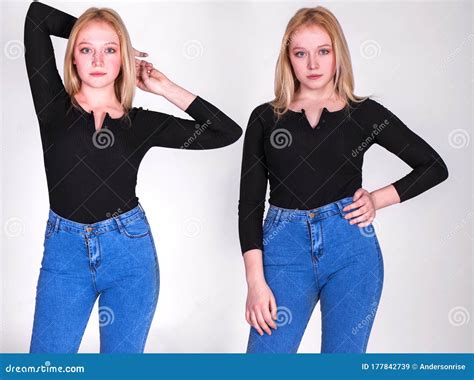 Retrato Estreito De Uma Jovem Linda Mulher Imagem De Stock Imagem De Pessoa Modelos