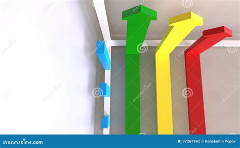 3d Rendering Bar Chart Stock Illustration Illustration Of Concept 97267842