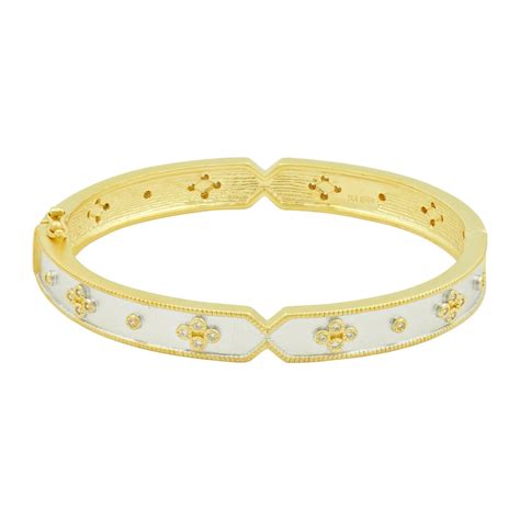 Freida Rothman Iconic Clover Hinge Bangle Freida Rothman