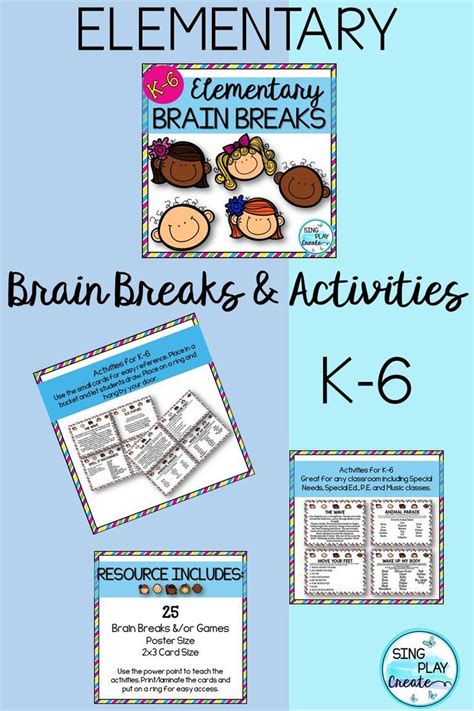 Elementary Brain Breaks And Games K 6 Brain Breaks Elementary