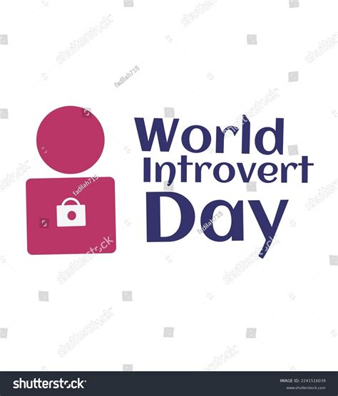 World Introvert Day Themed Vector Illustration Stock Vector Royalty
