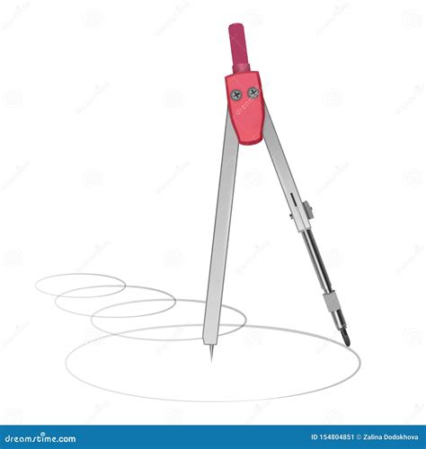 Set Of Drawing Compasses For Draftsmanship Geometric Measuring Tool