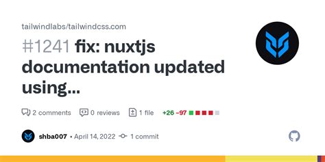 Fix Nuxtjs Documentation Updated Using Nuxtjstailwindcss By Shba007