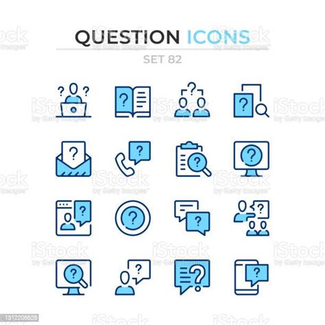질문 아이콘입니다 벡터 선 아이콘이 설정됩니다 프리미엄 품질 심플한 얇은 라인 디자인 현대 윤곽 기호 컬렉션 그림 물음표에 대한 스톡 벡터 아트 및 기타 이미지 Istock