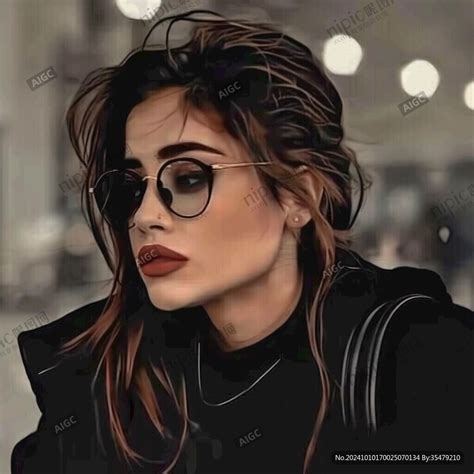 Ai创作图人物肖像 写实人物插画 女性插画绘画时尚彩绘 高级感女插画 美女潮流插画 数字美女插画 墨镜人物插画 厚涂头像 写实人物绘画 时尚画插画 美女插画画 全画幅大画幅美女人物 Hdr绘画