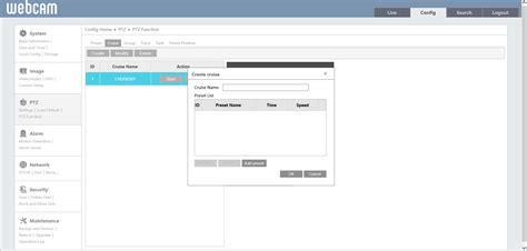 Titanium Ipc Ptz Tour Cruise Setup Web Gui