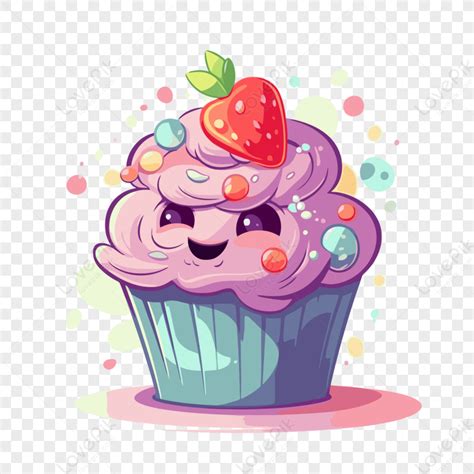 생일 컵케익 벡터클립 아트상표만화 Png 일러스트 무료 다운로드 Lovepik
