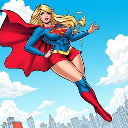 Supergirl Unleashed A Bold Comic Book Illustration