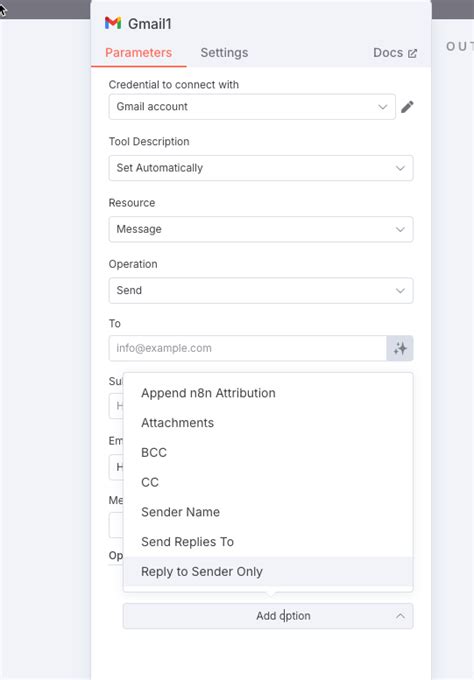 Gmail Node Ability To Select Send As Email Address Feature