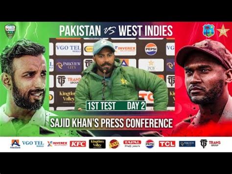 sajid khan s press conference 1st test day 2 press release pcb