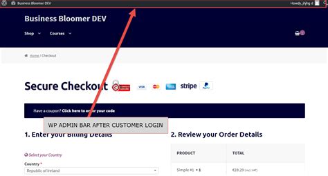 Woocommerce Hideshow The Wp Admin Bar