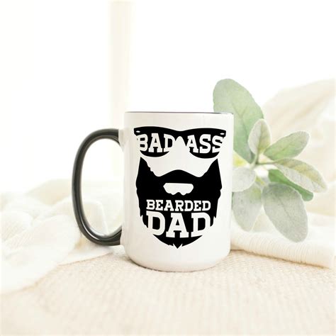 Bad Ass Bearded Dad T Beard Dad New Dad T Dad Etsy