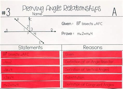Line And Angle Proofs Worksheet Angleworksheets Com
