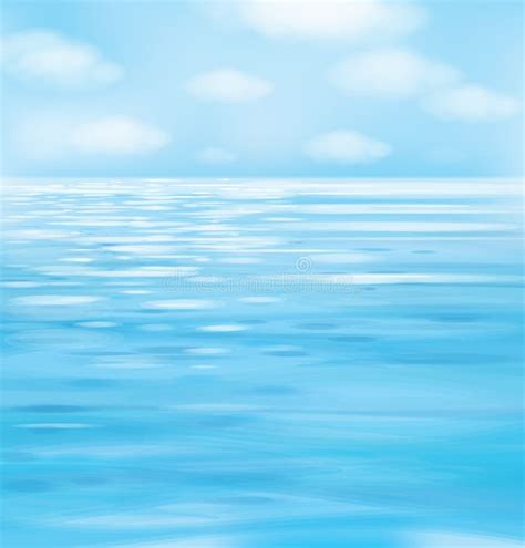 Vector Blue Seascape Background Stock Vector Illustration Of View