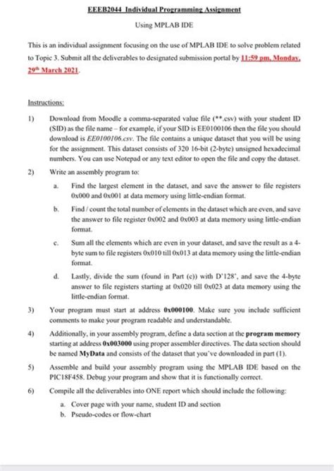 Eeeb2044 Individual Programming Assignment Using