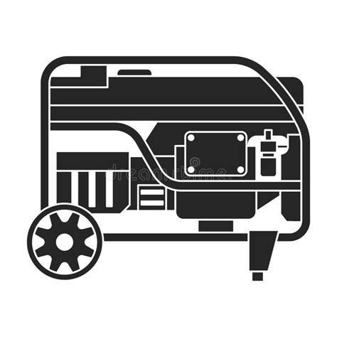 Generator Vector Icon Black Vector Icon Isolated On White Background Generator Stock Vector