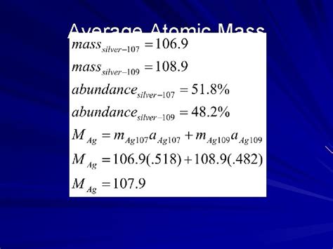 Isotopes And Average Atomic Mass Isotopes The Number