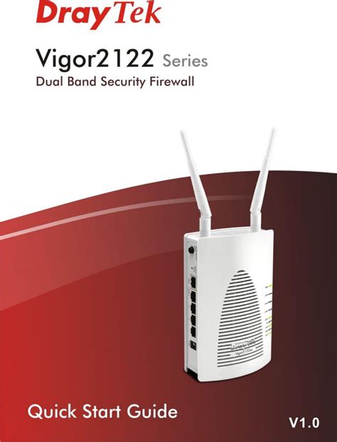 Draytek AP Dual Band Security Firewall User Manual Vigor V QIG