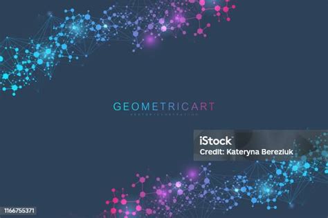 구조 분자 및 통신 Dna 원자 뉴런 설계를 위한 과학적 개념 점으로 연결된 선 의료 기술 화학 과학 배경 벡터 그림입니다 인간 신경계에 대한 스톡 벡터 아트 및 기타