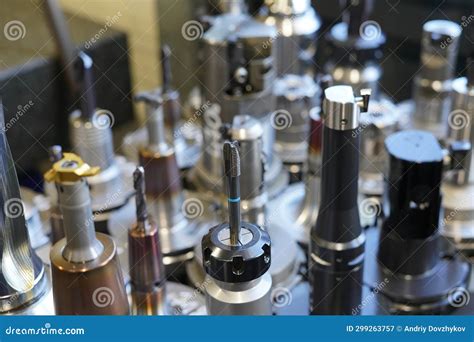 Mills Taps And Drills For Working On A Cnc Milling Machine Stock Image Image Of Head Quality