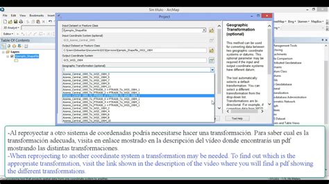 Arcgis Reproyectar Un Shapefile Reproject A Shapefile Youtube
