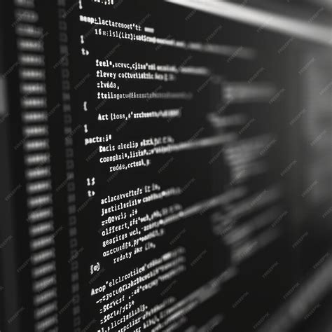 premium photo black and white code background javascript code on computer screen