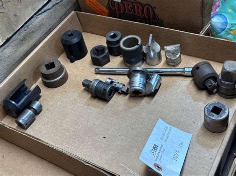 Assorted Snap On Sockets Adapters Swivels Hamilton Maring Auction Group