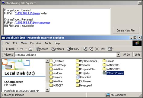 Monitoring File System Using Filesystemwatcher Class Part 2