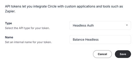 Create An API Token Circle Knowledge Base
