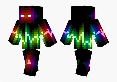 Drawn Minecraft Rainbow Creeper Free Transparent Clipart Clipartkey