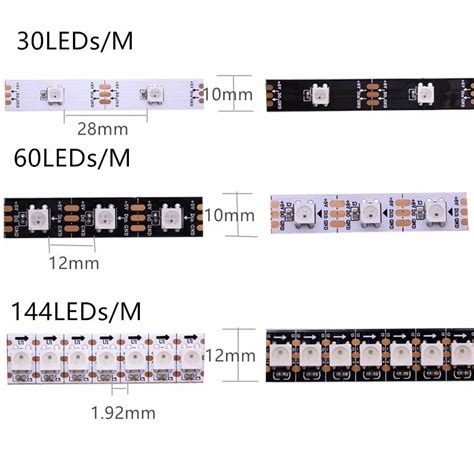 multicolor plastic ws2812b 60 led 5 meter strip waterproof 5v addressable rgb ip65 battery