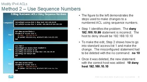 Chapter 7 Access Control Lists Instructor Materials Ccna