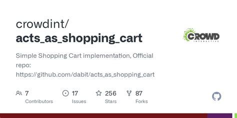 GitHub Crowdint Acts As Shopping Cart Simple Shopping Cart