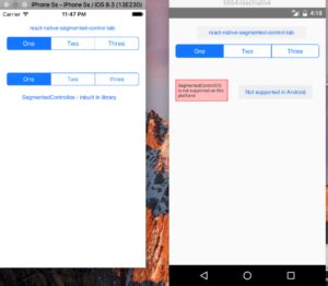 React Native Segmented Control Component Reactscript