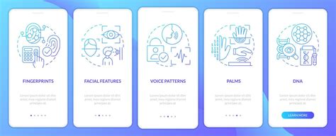 Biometric Technology Blue Gradient Onboarding Mobile App Screen