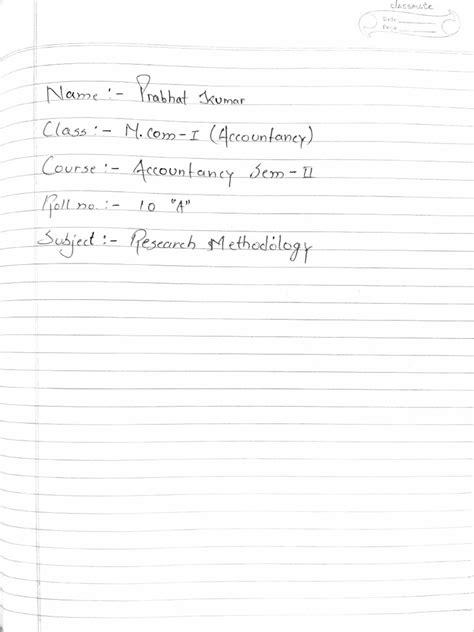 Research Methodology Assignment Pdf