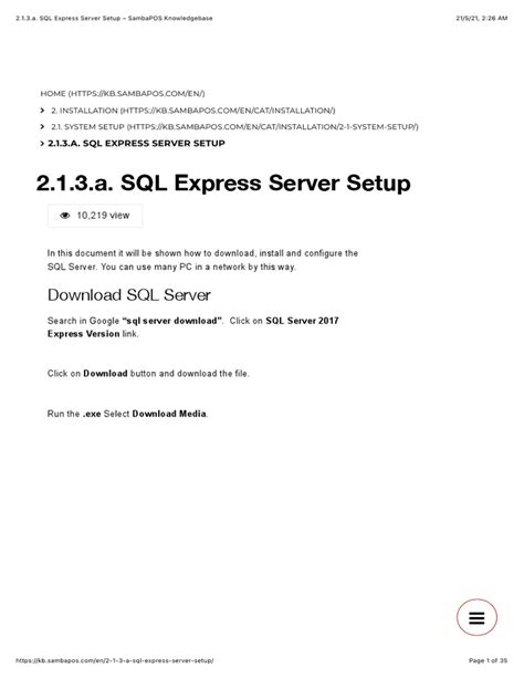 setup sql server for sambapos pdf port computer networking ip