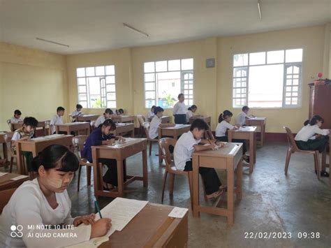 ပေါင်မြို့နယ်တွင် ၂၀၂၂ ၂၀၂၃ ပညာသင်နှစ် Grade 5 နှင့်grade 9 အတန်းတင်စာမေးပွဲအား အေးချမ်းစွာဖ