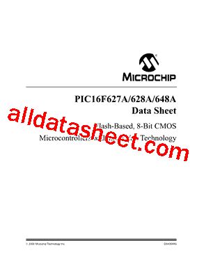 PIC F A Datasheet PDF Microchip Technology