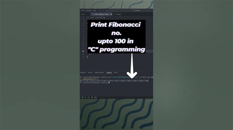 print fibonacci numbers upto 100 in c programming coding