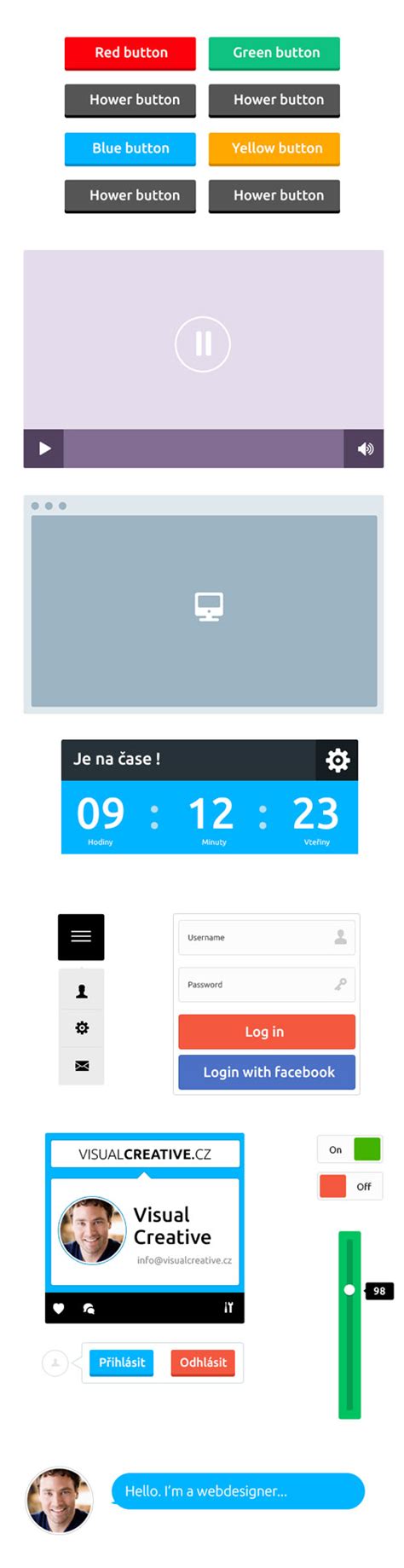 Free Flat Elements For Interface Design Graphics Design Graphic Design Blog