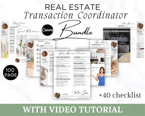 Transaction Coordinator Checklist Bundle Printable Real Estate Seller And Buyer Transaction