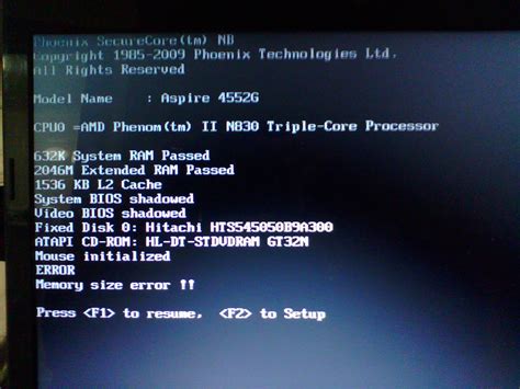 解决开机界面出现memory Size Error的问题2e1memory Size Error Csdn博客