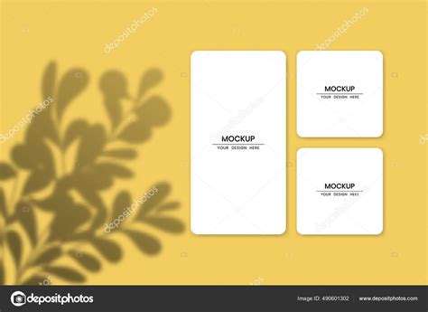 Макет Белых Бумажных Карточек Эффектом Теневого Наложения Стоковый вектор ©drawplusmotions Gmail