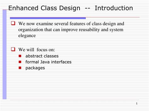 Ppt Enhancing Class Design In Java Abstract Classes And Interfaces
